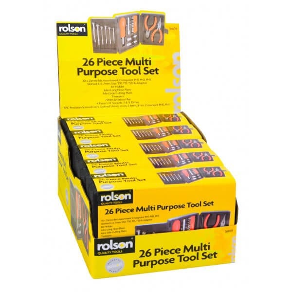 Rolson 26pc Mini Tri Fold Tool Kit 36039 - Exclusive Offer – Limited ...