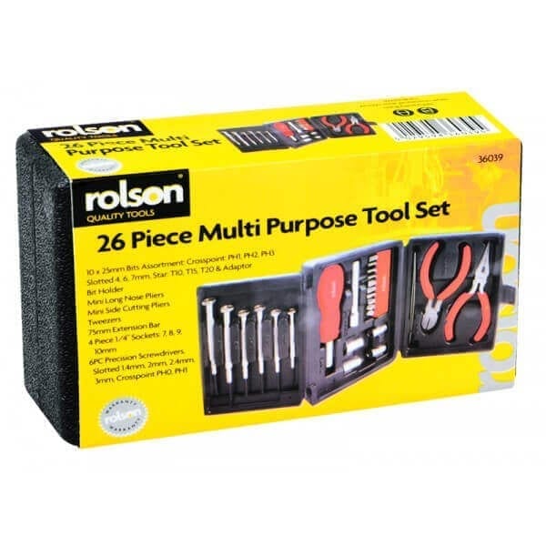 Rolson 26pc Mini Tri Fold Tool Kit 36039 - Exclusive Offer – Limited ...