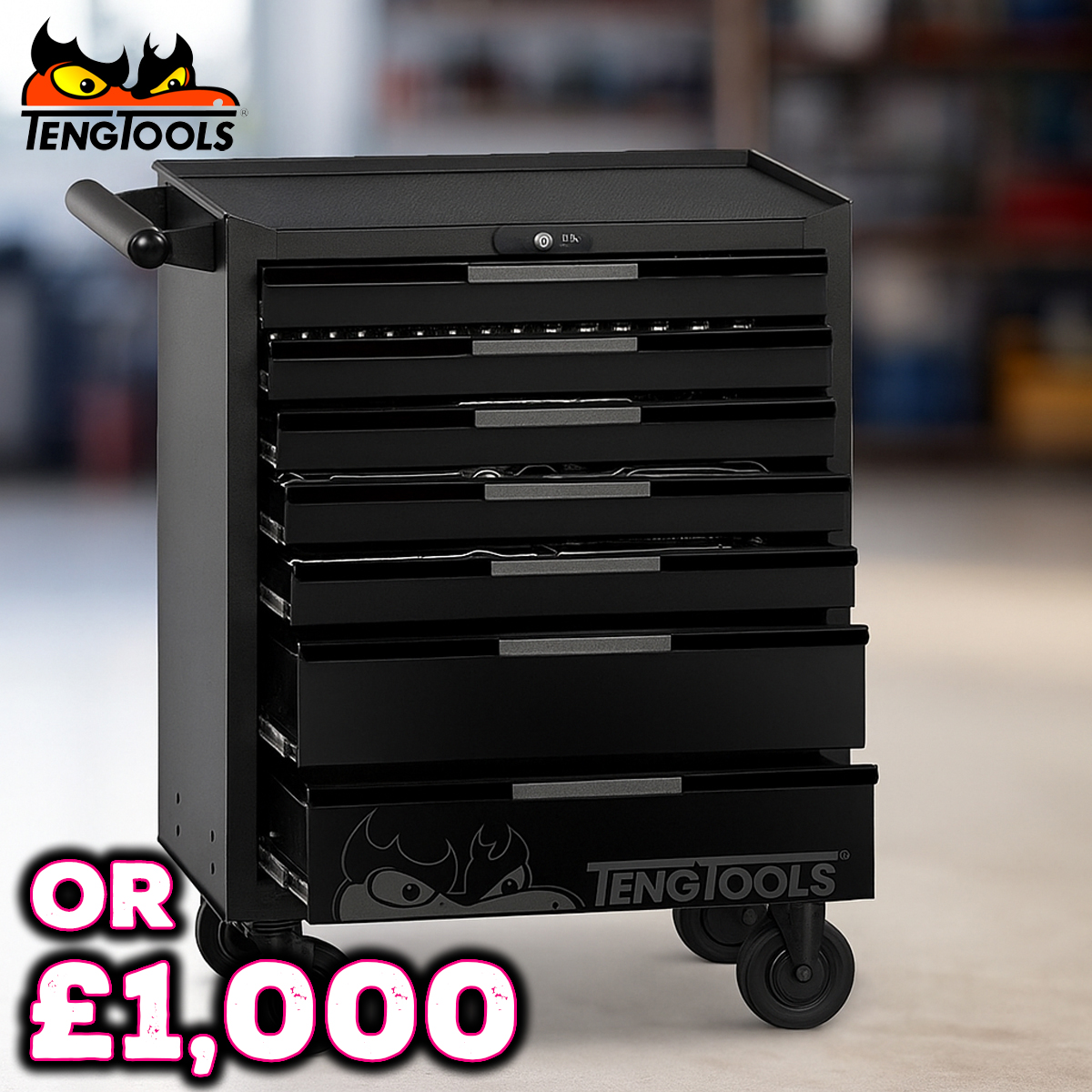 Teng Tools 26in Pro Tool Cabinet with 131 Tool Kit - Exclusive Offer ...