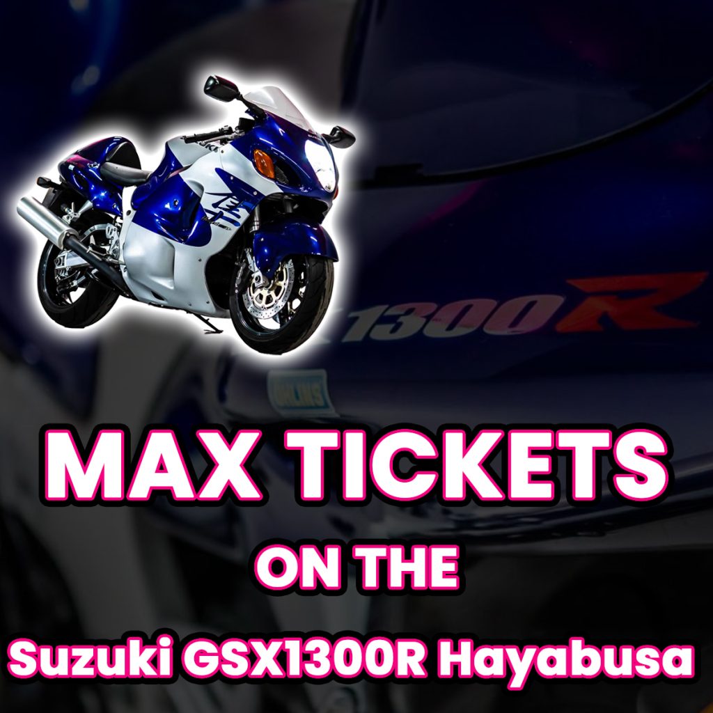 Win Max Tickets on The Suzuki GSX1300R Hayabusa Gen1 Unrestricted ...